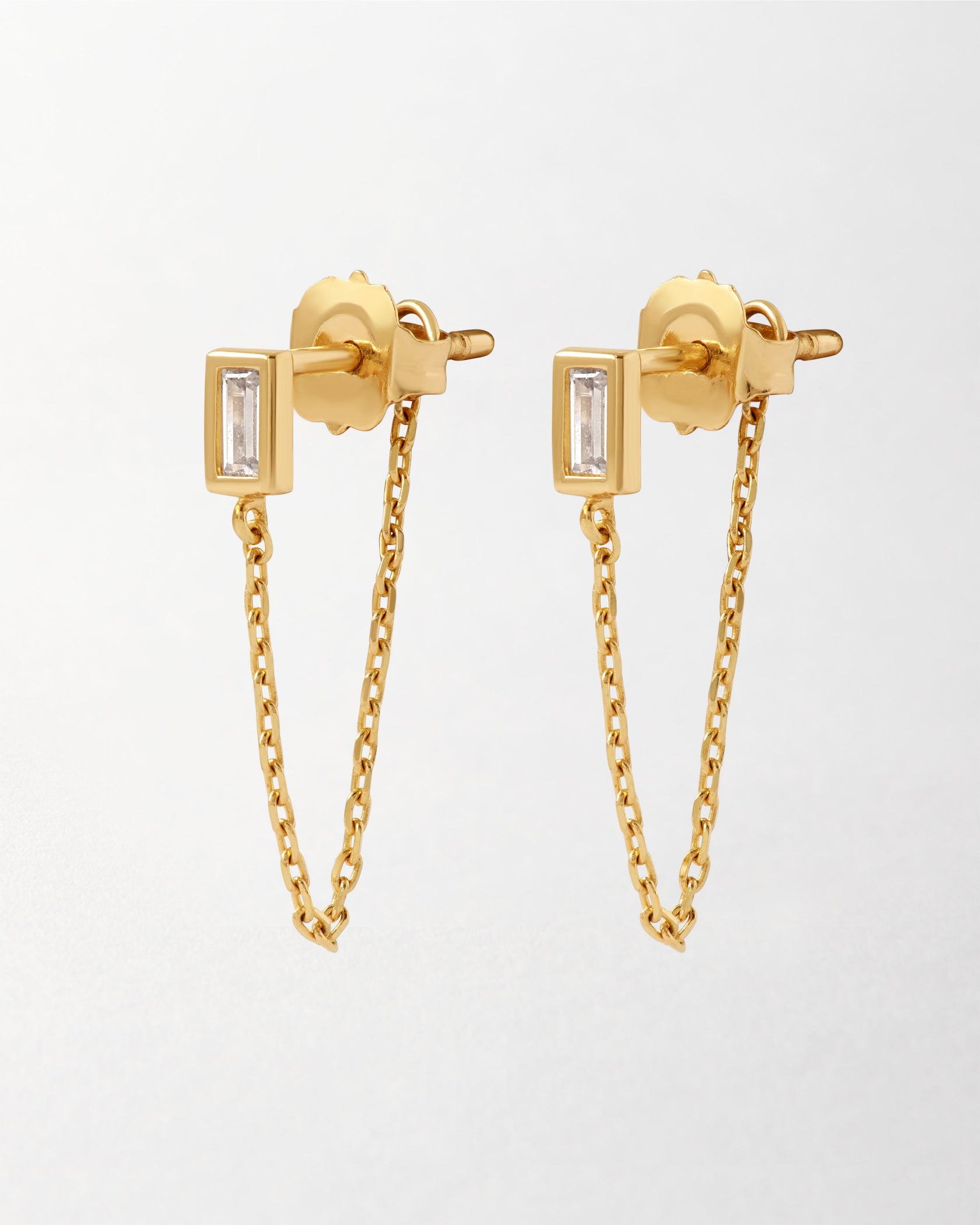 Triple Diamond Stud Earrings | 14ct Solid Yellow Gold – EDGE of EMBER