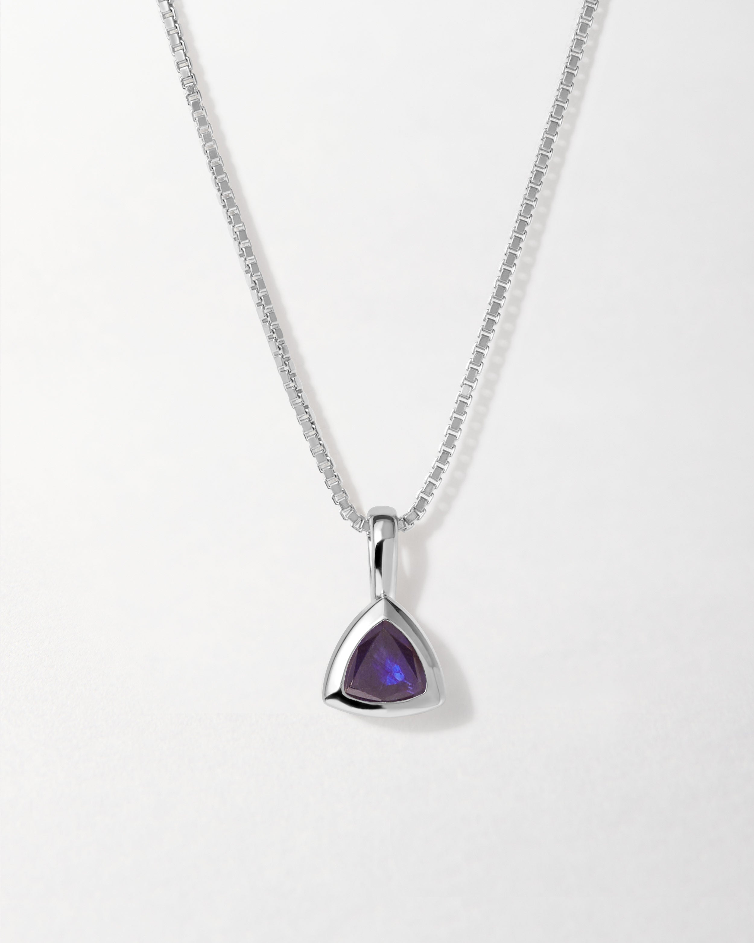 Blue Sapphire September Birthstone Necklace | Silver Birthstone ...
