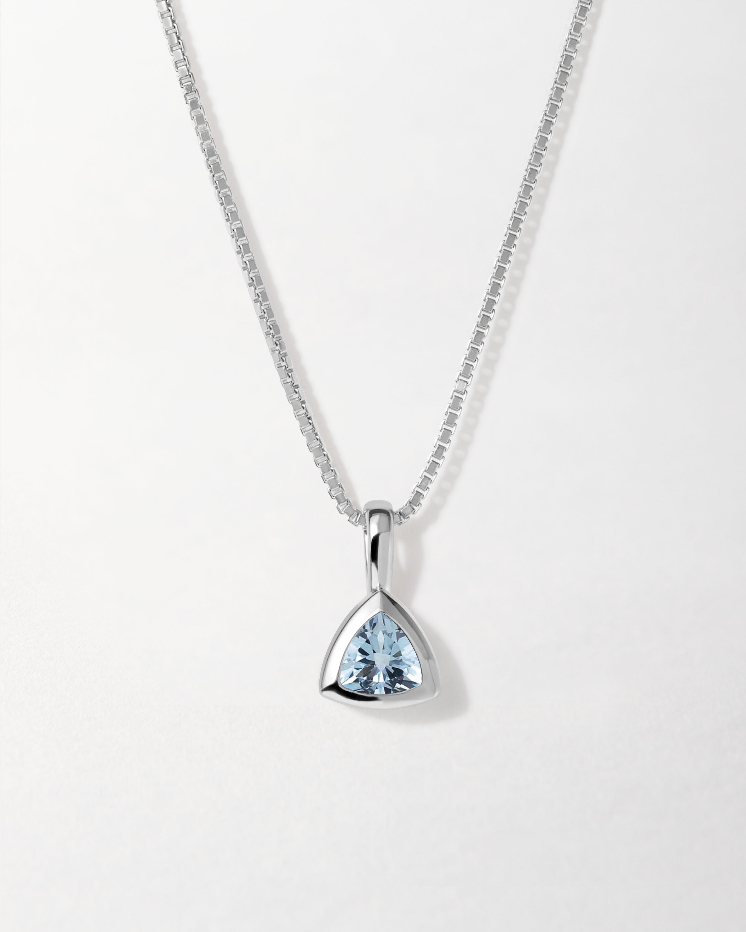 Blue Topaz December Birthstone Necklace | Silver Birthstone Jewellery ...