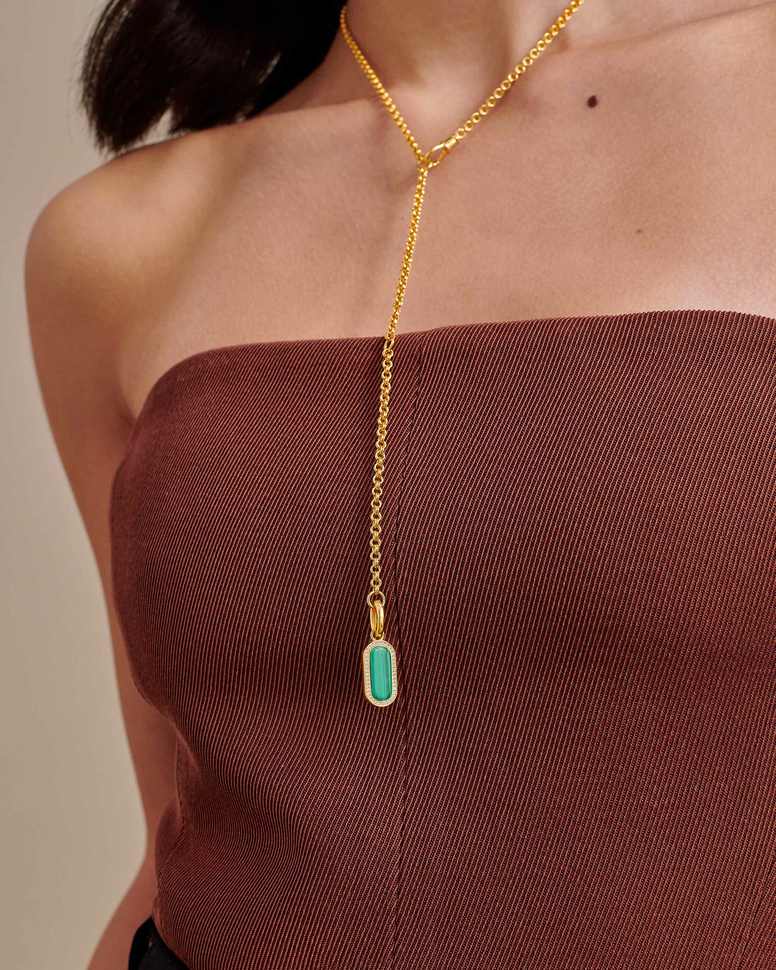 Charlotte Collins Modular Malachite Necklace – EDGE of EMBER Charlotte Collins Modular Malachite Necklace – EDGE of EMBER