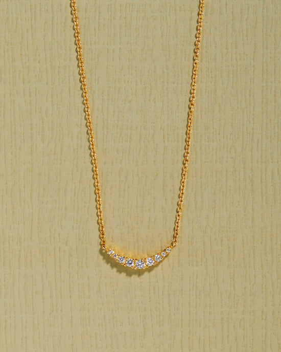 Ellipse Diamond Necklace | 14ct Gold Jewellery – EDGE of EMBER