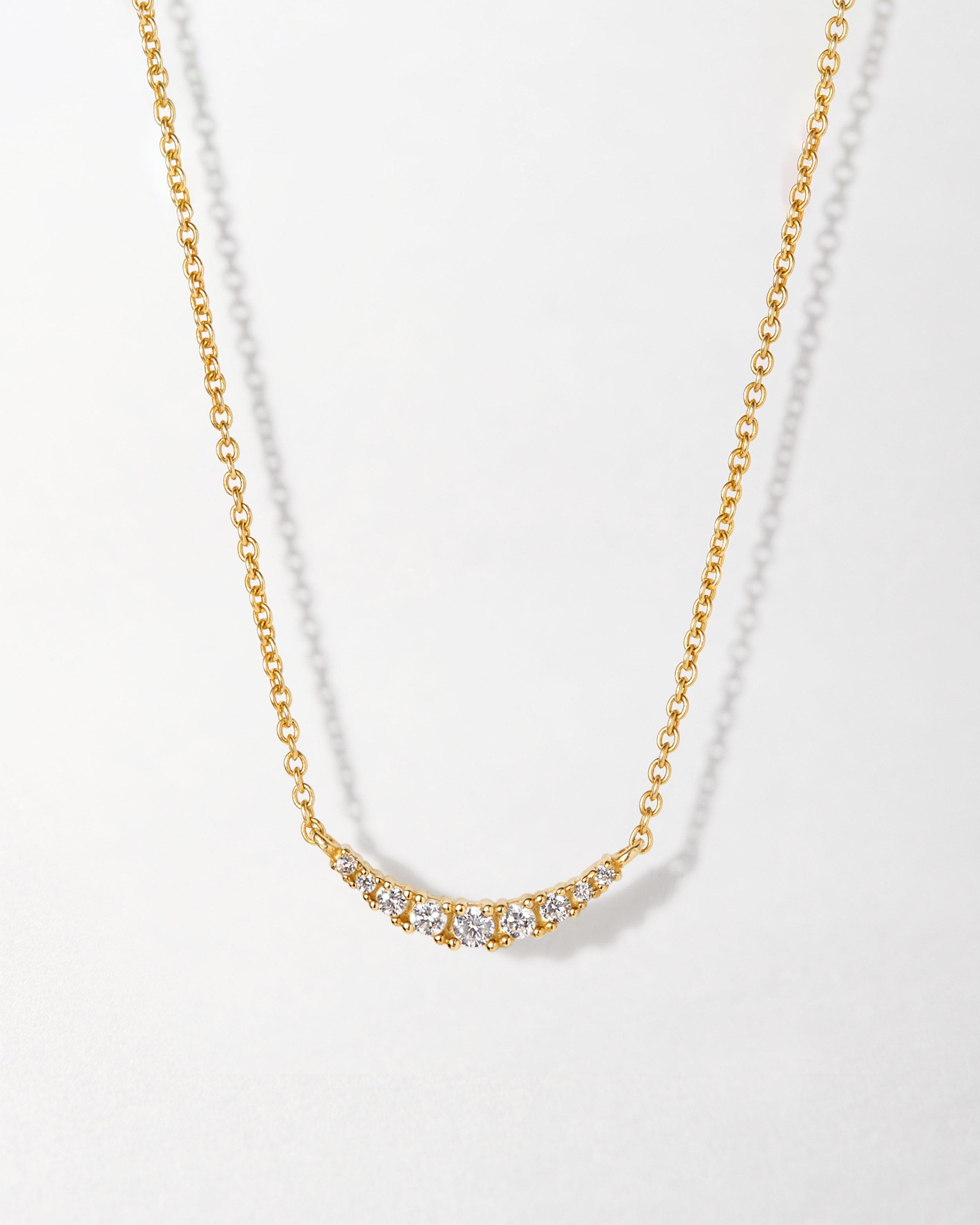 Ellipse Diamond Necklace | 14ct Gold Jewellery – EDGE of EMBER