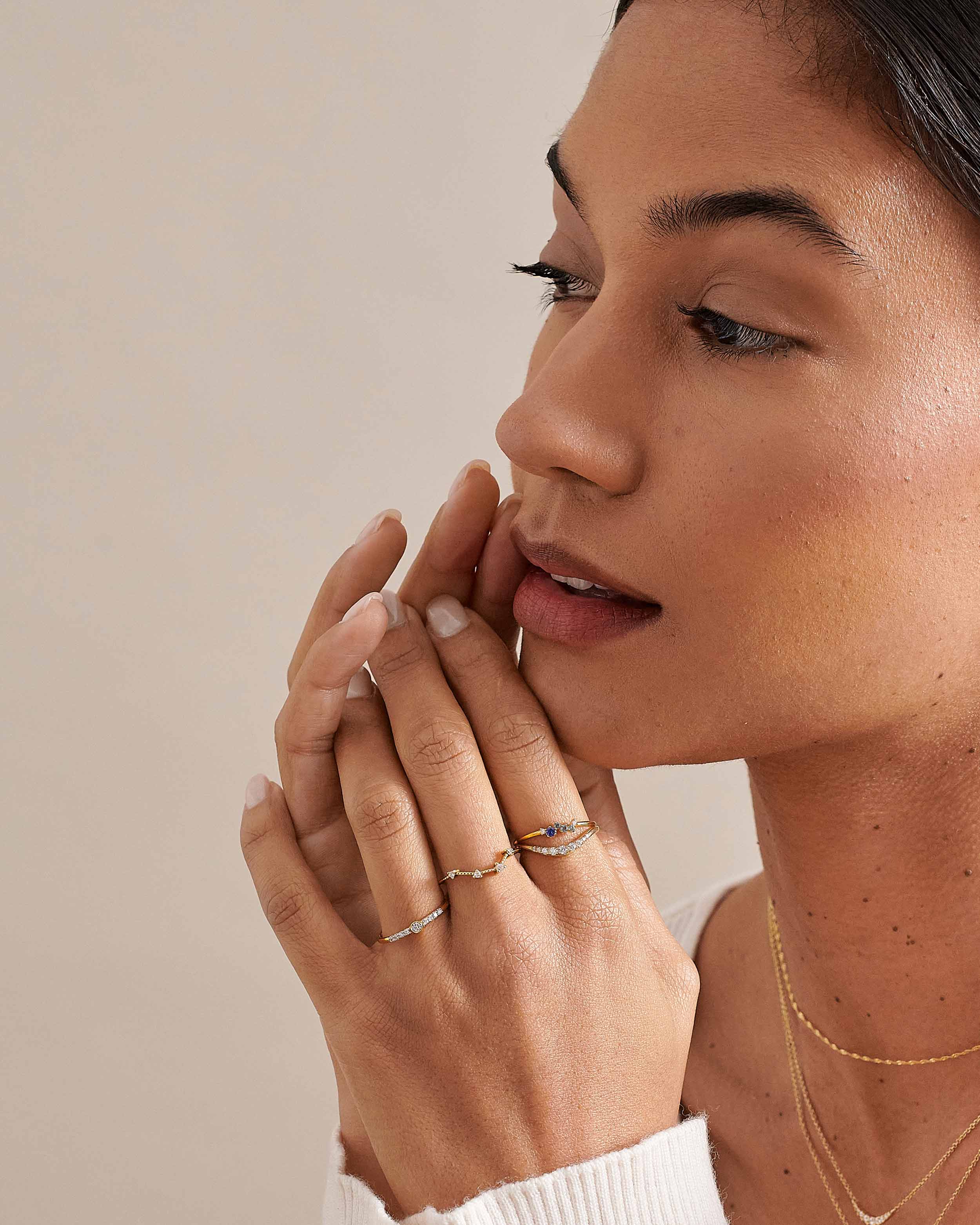 Ellipse Diamond Ring | 14ct Gold Jewellery – EDGE of EMBER