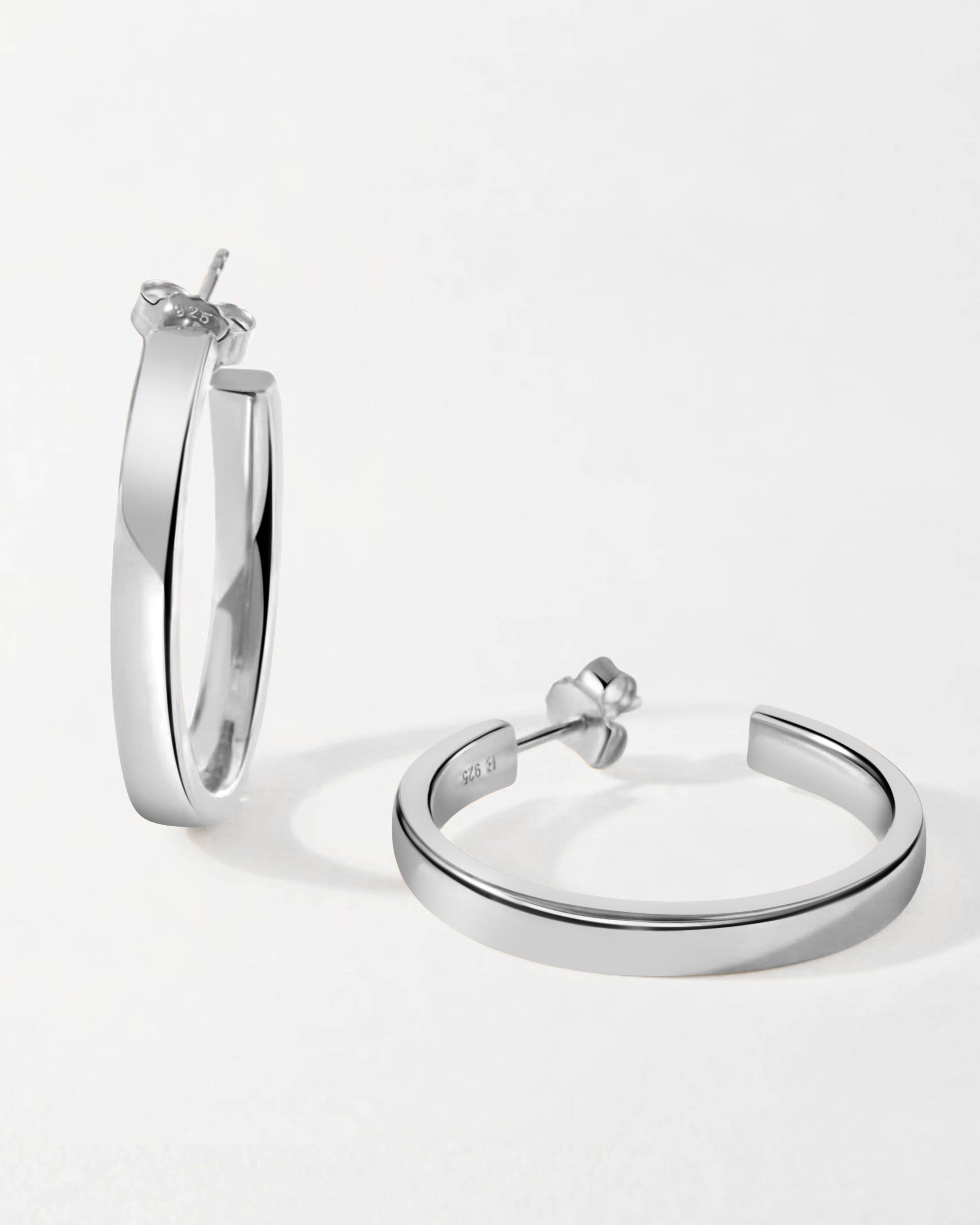 Large Everyday Hoops | Recycled Sterling Silver – EDGE of EMBER