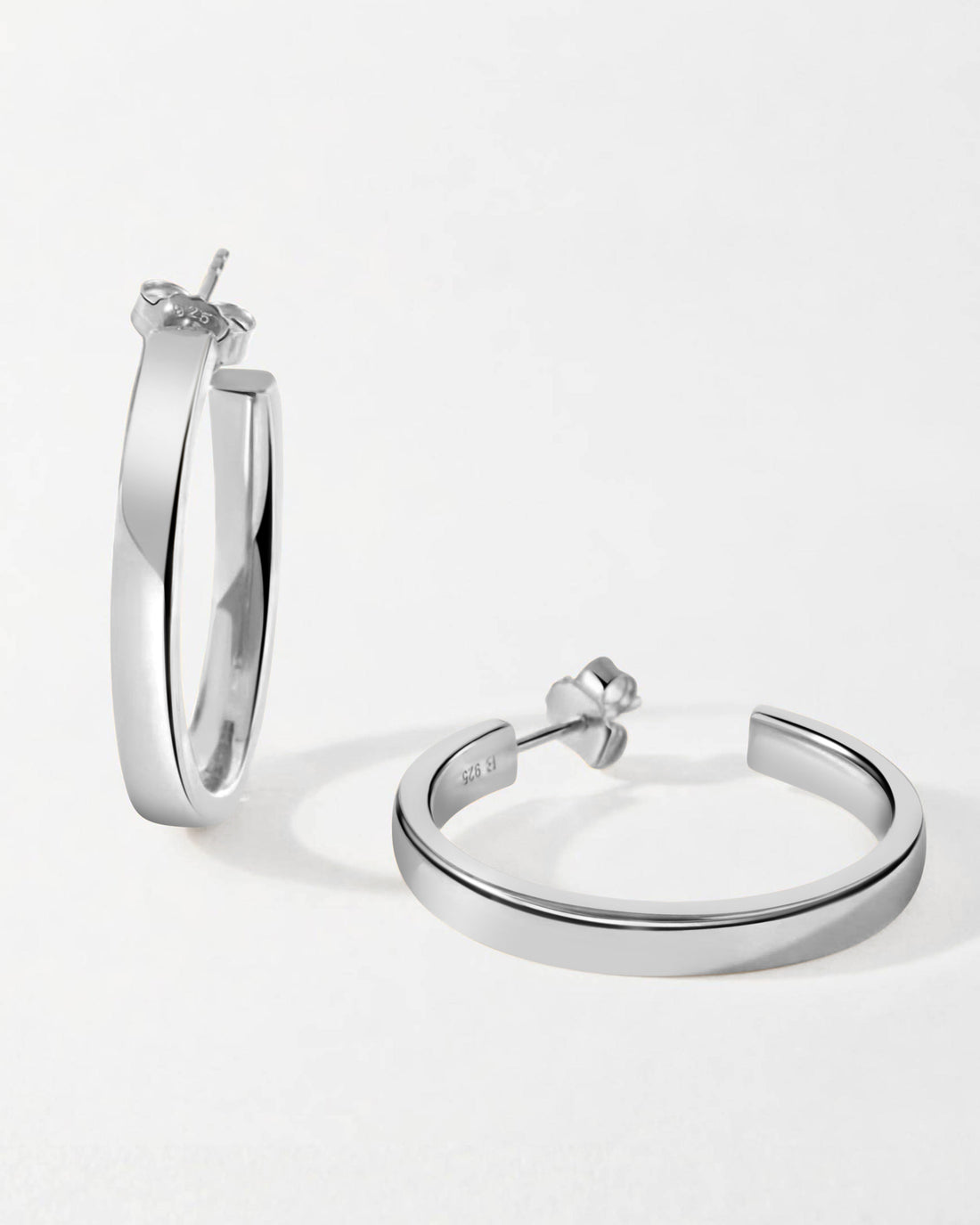 Medium Everyday Hoops | Recycled Sterling Silver – EDGE of EMBER