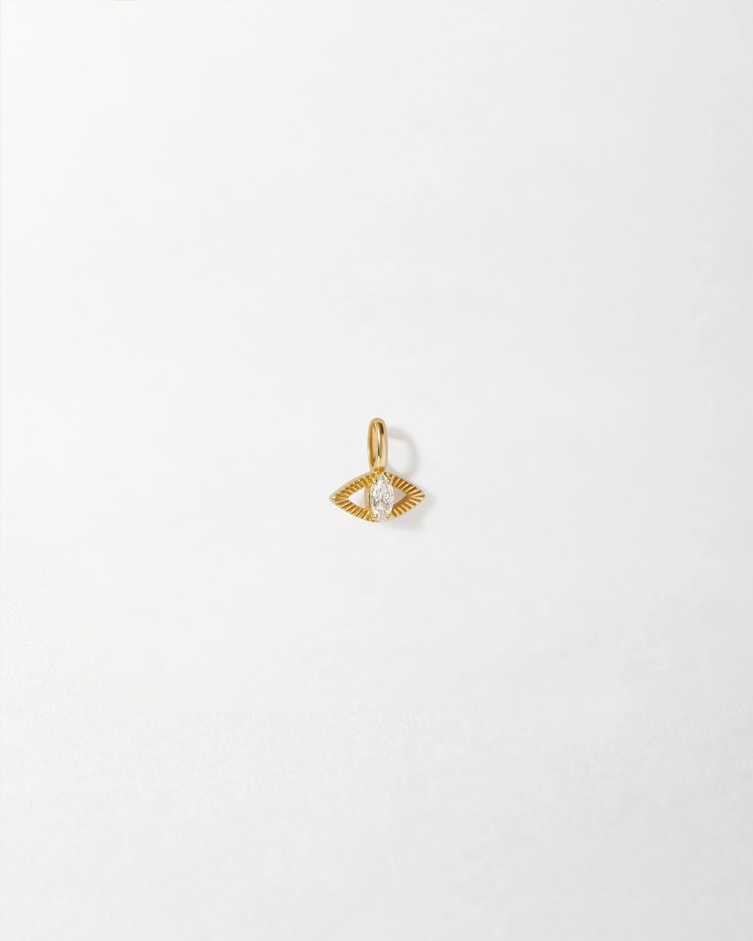 Evil Eye Diamond Pendant | Lab-Grown Diamond in 14ct Recycled Gold ...