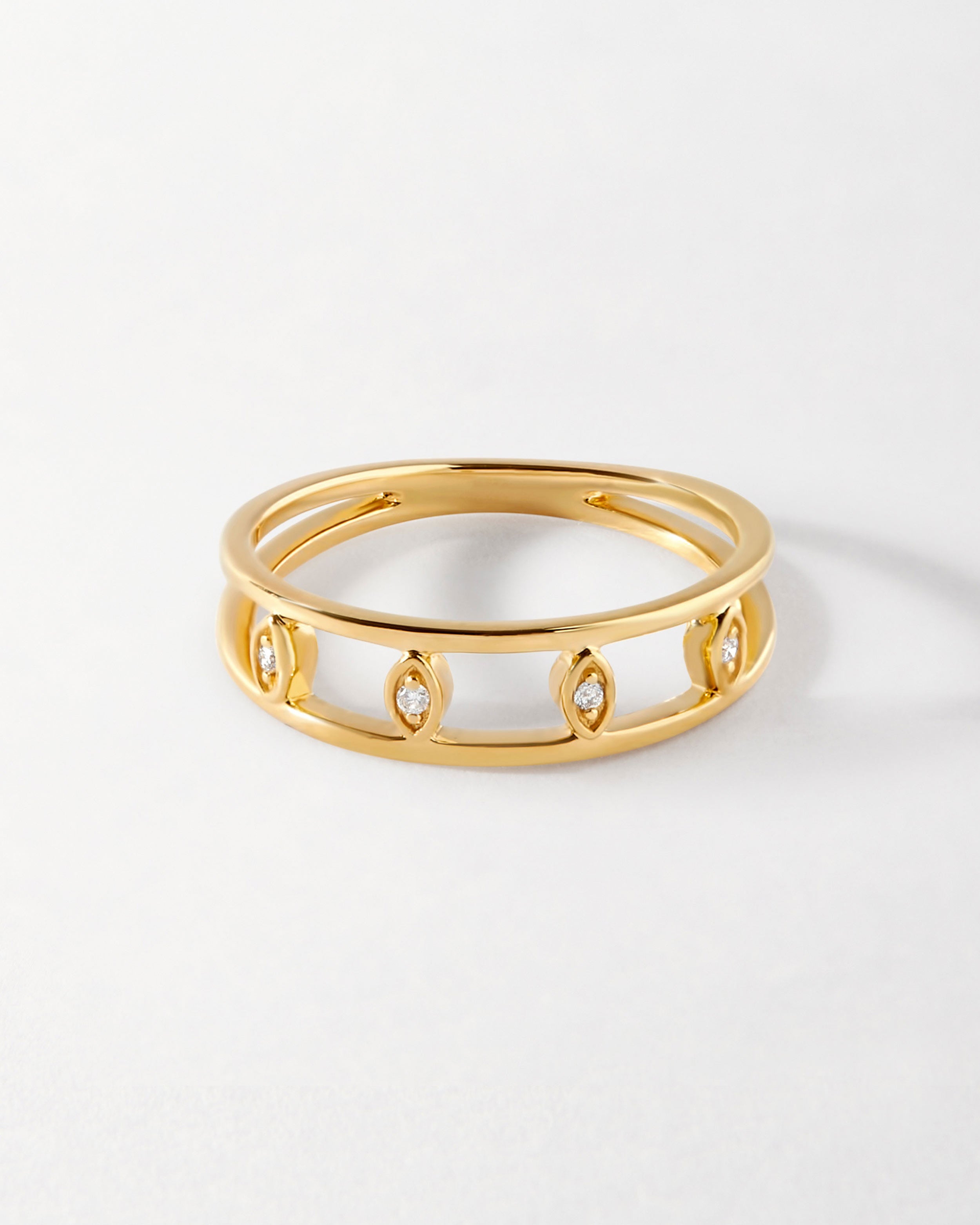 Victoria Multi Diamond Ring - 14k Gold – EDGE of EMBER