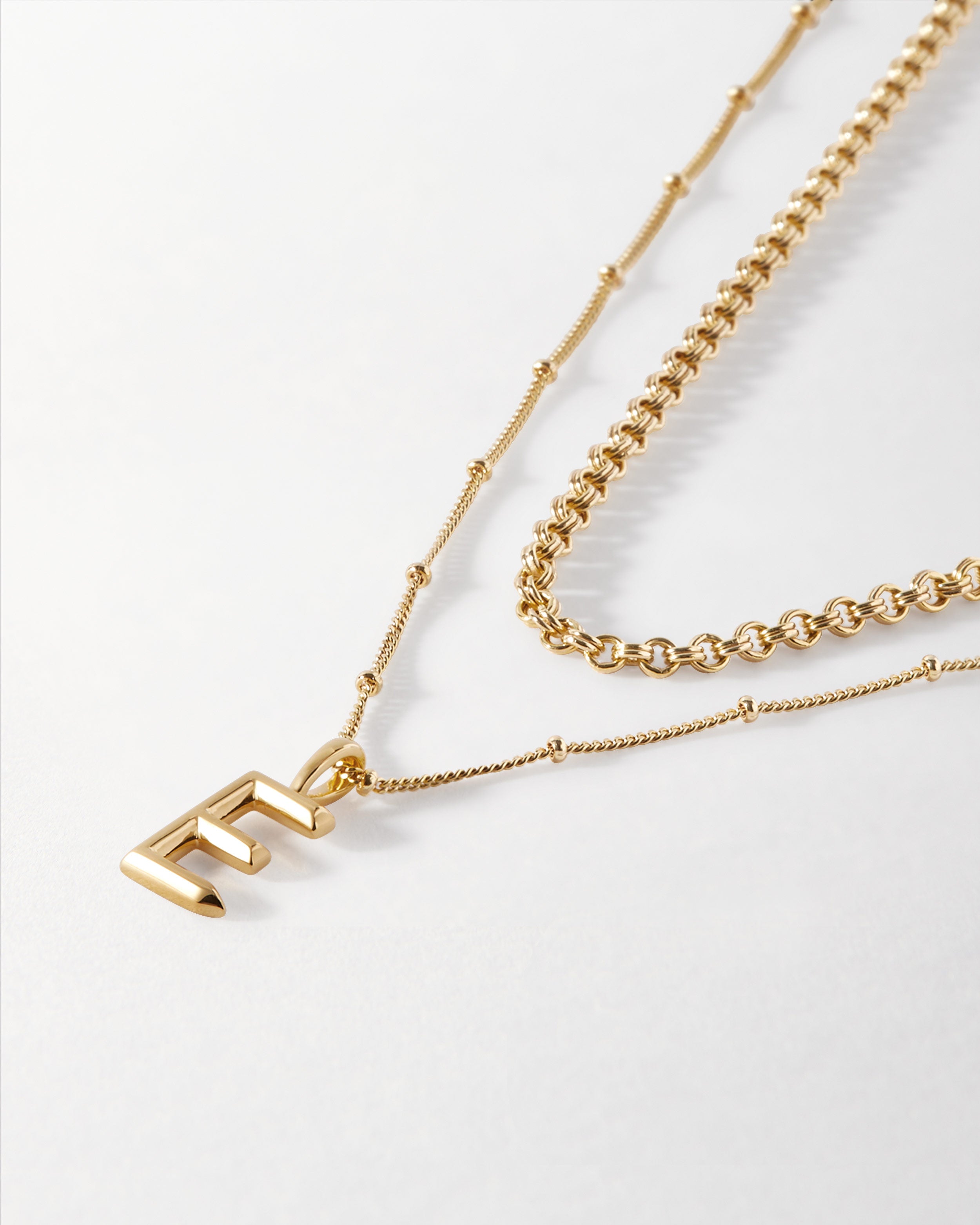 Initial Layering Necklace Set | 18k Gold Plated – EDGE of EMBER