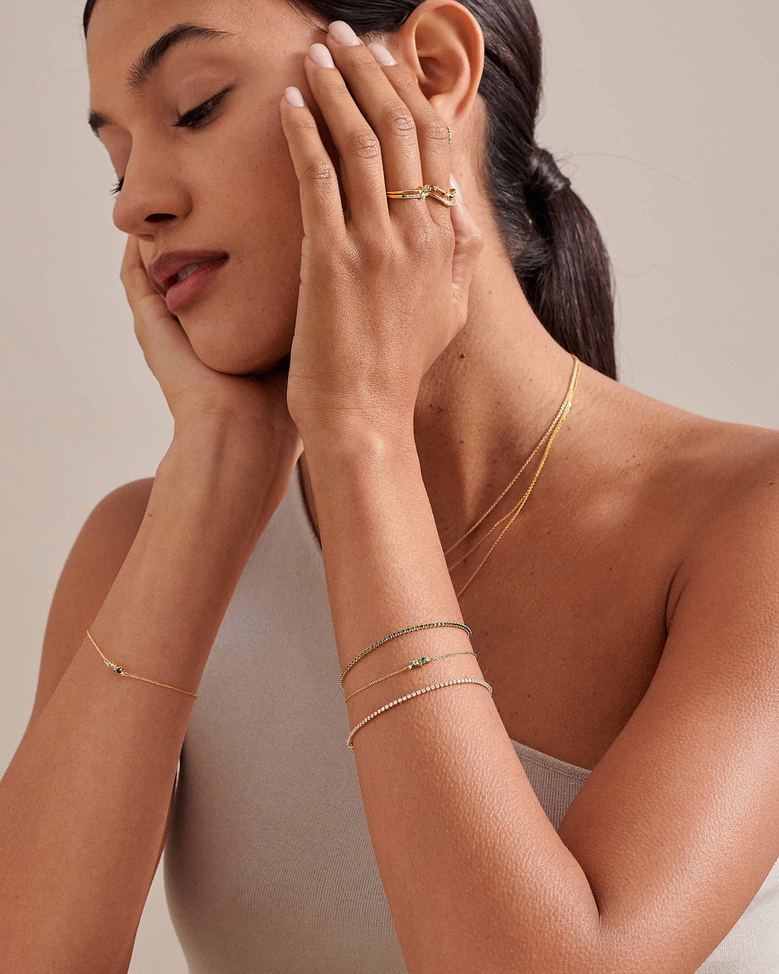 Intuition Emerald Ray Bracelet | 14ct Gold, Emerald & Diamond – EDGE of EMBER