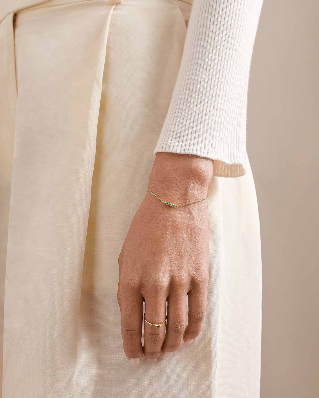 Intuition Emerald Ray Bracelet | 14ct Gold, Emerald & Diamond – EDGE of ...