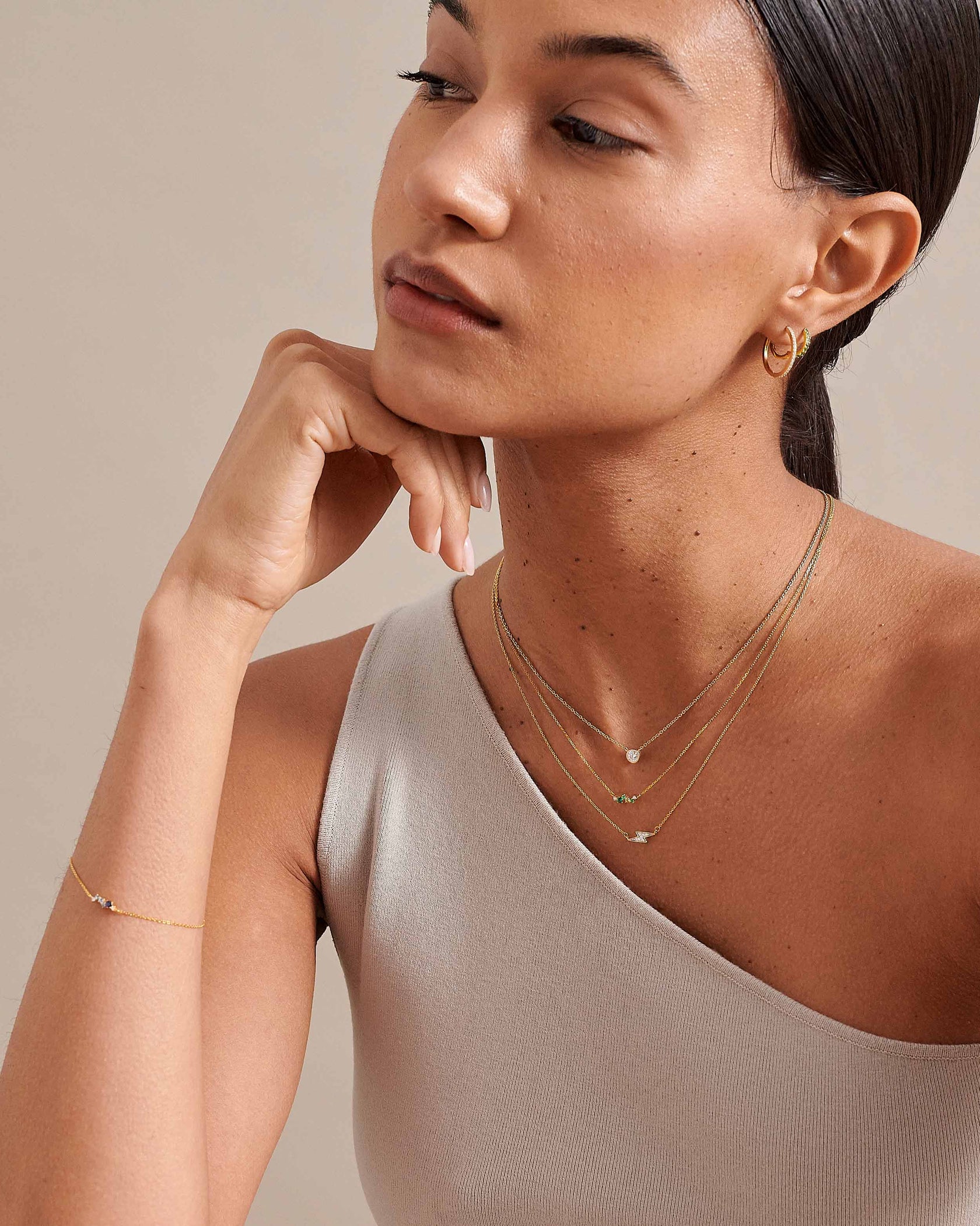 Intuition Emerald Ray Necklace | 14ct Gold, Emerald & Diamond – EDGE of ...