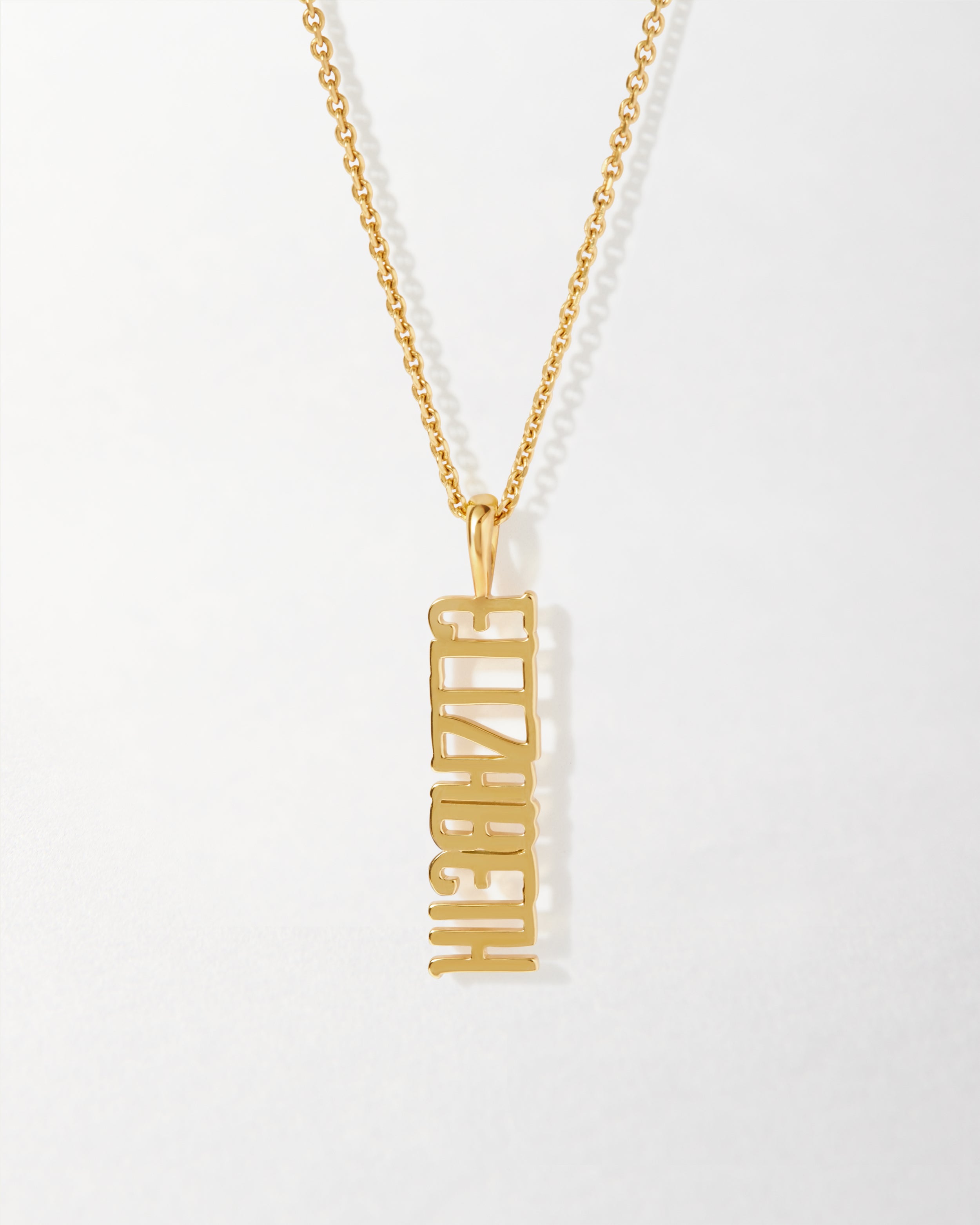 Custom Name-Plate Necklace | 18k Gold-Plated Personalised Jewellery ...