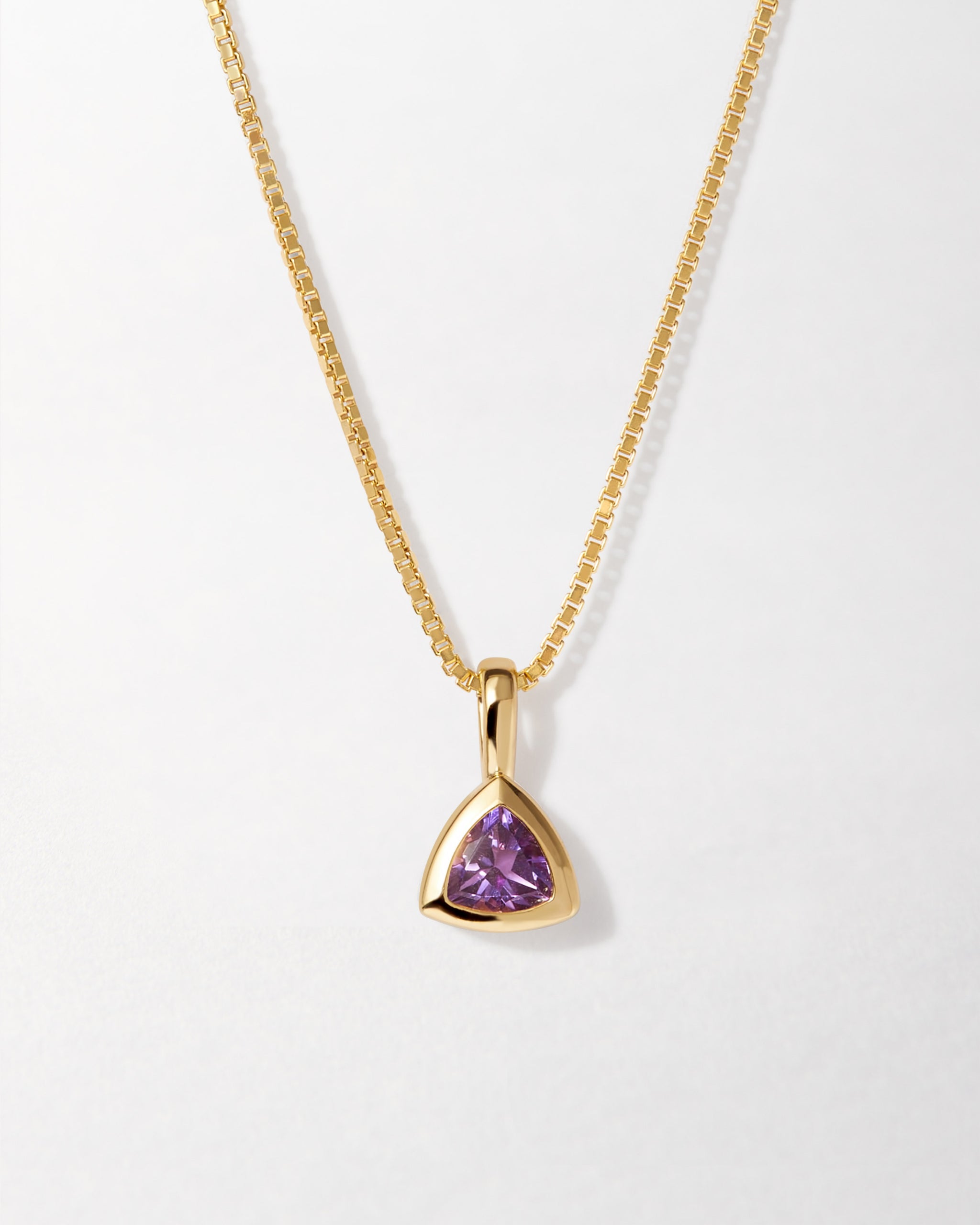 Amethyst February Birthstone Necklace | 18k Gold Plated – EDGE of EMBER