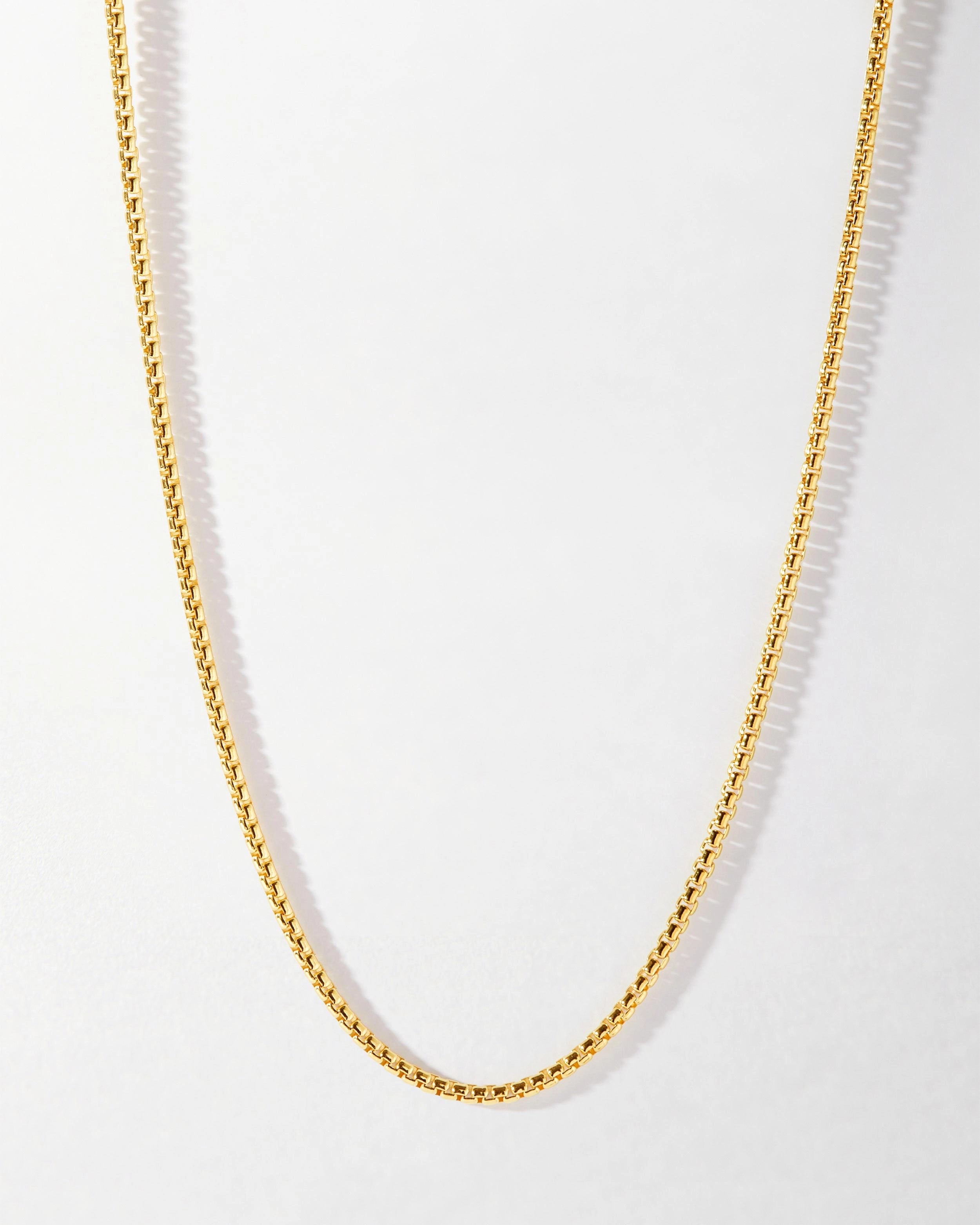 Rounded Box Chain Necklace | 18k Gold Plated – EDGE of EMBER