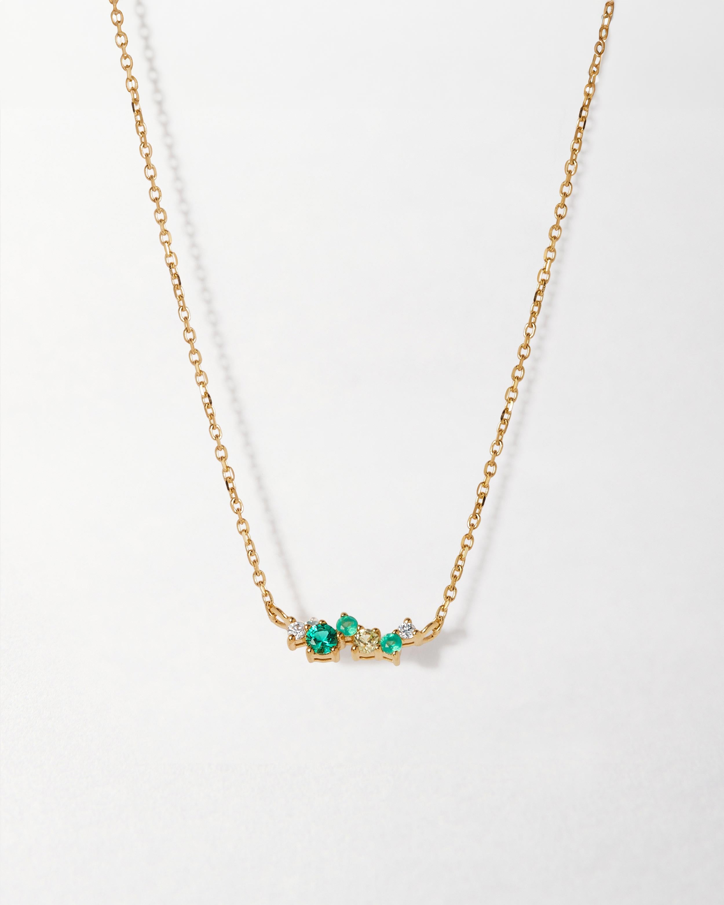Intuition Emerald Ray Necklace | 14ct Gold, Emerald & Diamond – EDGE of ...