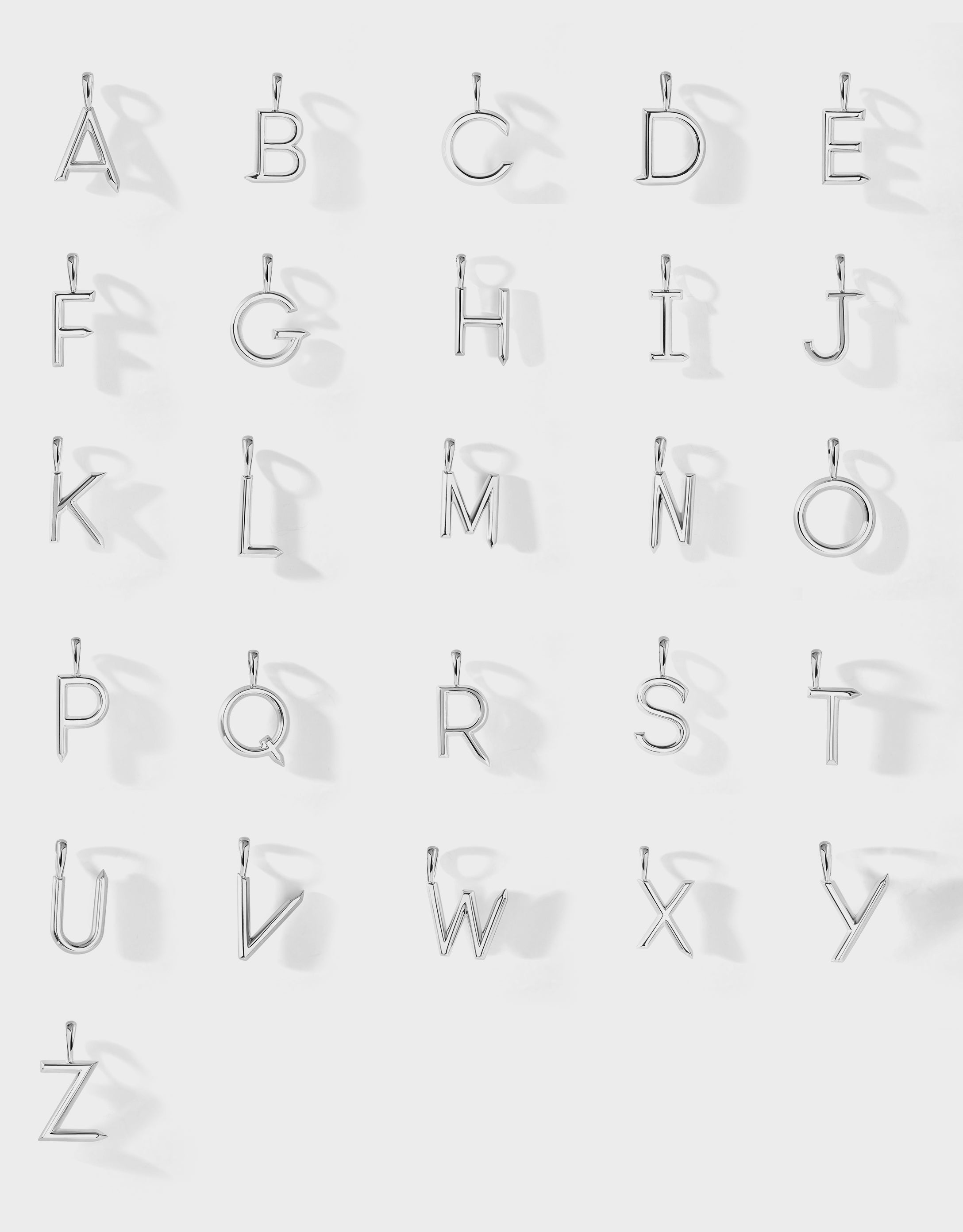 Letter Initial & Birthstone Silver Necklace - Edge of Ember – EDGE of EMBER