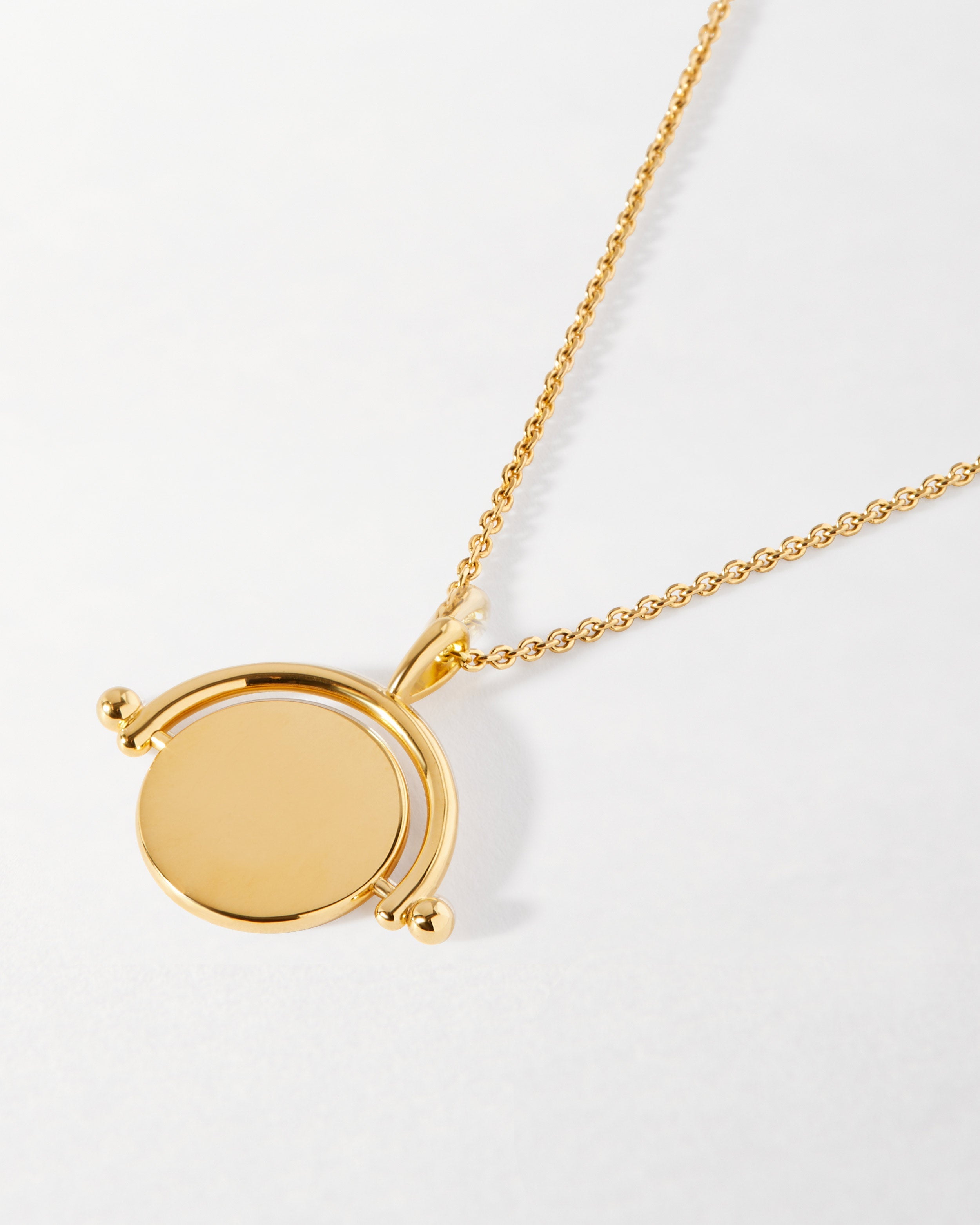 Hidden Message Spinner Necklace | 18k Gold Plated – EDGE of EMBER