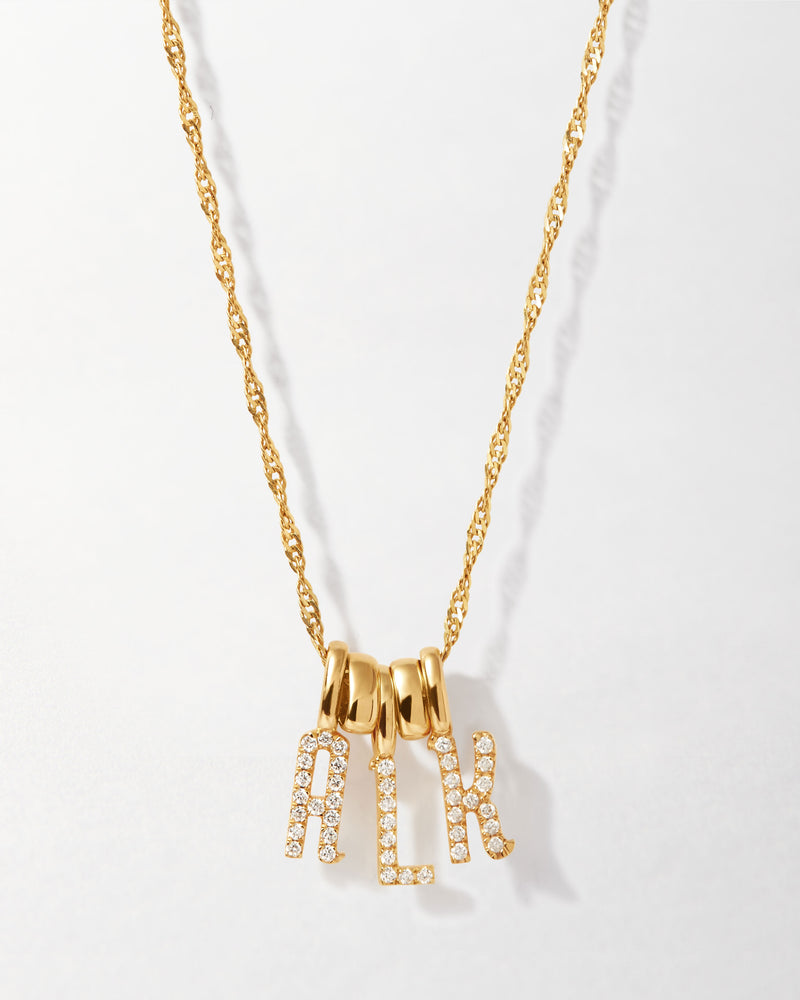 Double Initial Gold Necklace | Personalised Jewellery Bestsellers ...