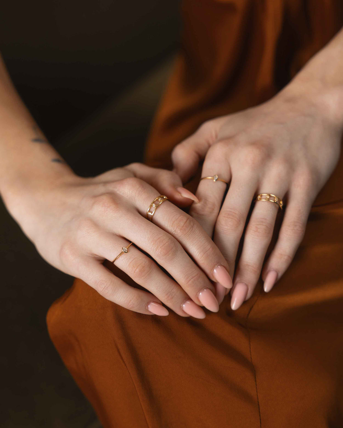 Multi Diamond Ring | 14ct Solid Yellow Gold – EDGE of EMBER