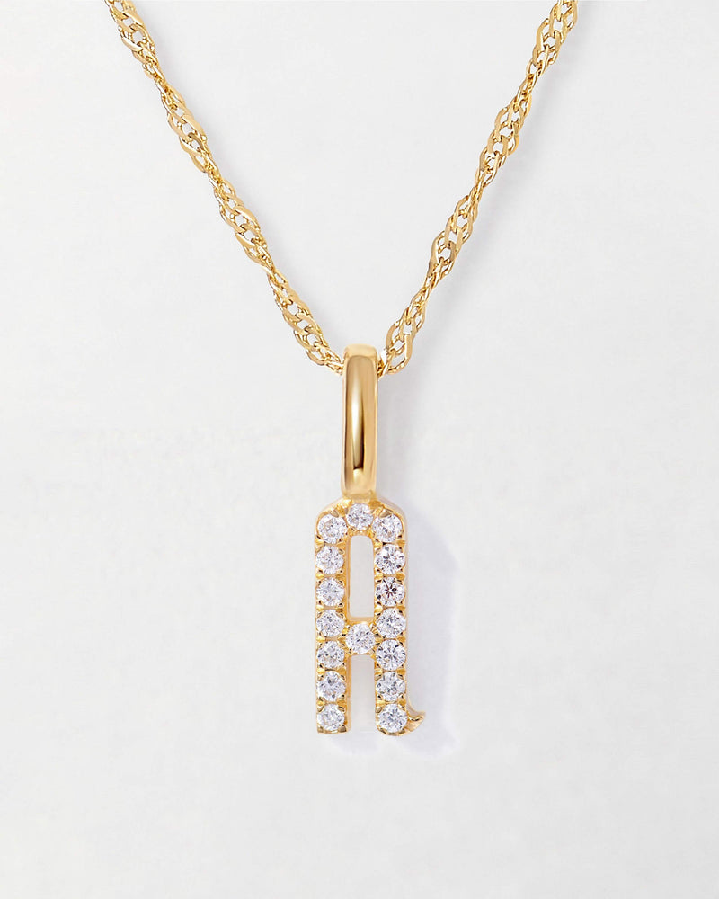 Diamond Initial Necklace – EDGE of EMBER