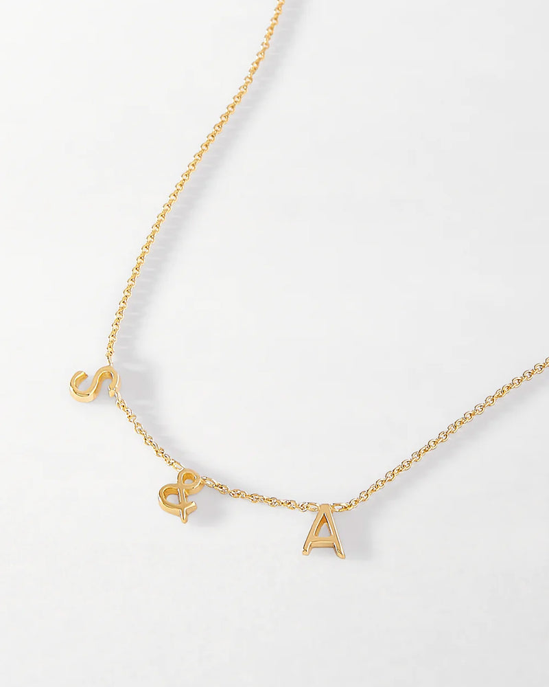 Double Initial Gold Necklace | Personalised Jewellery Bestsellers ...