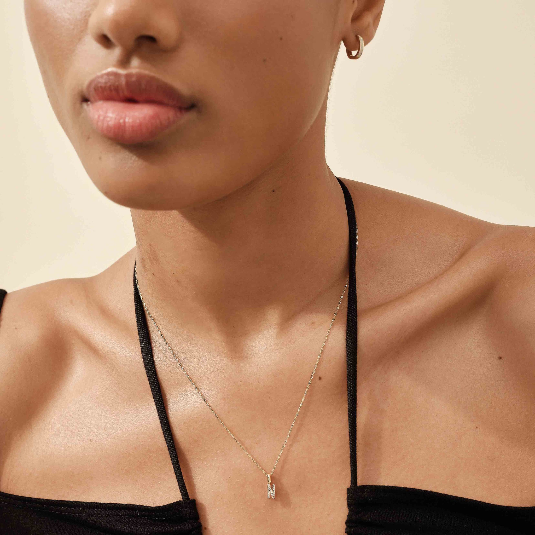 Diamond Initial Necklace – EDGE of EMBER