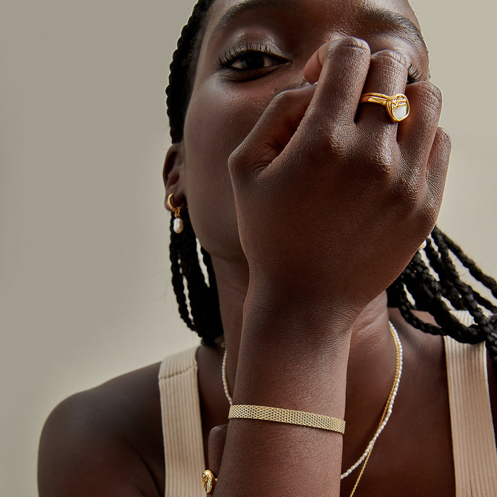 Pearl Statement Ring | 18k Gold Plated – EDGE of EMBER