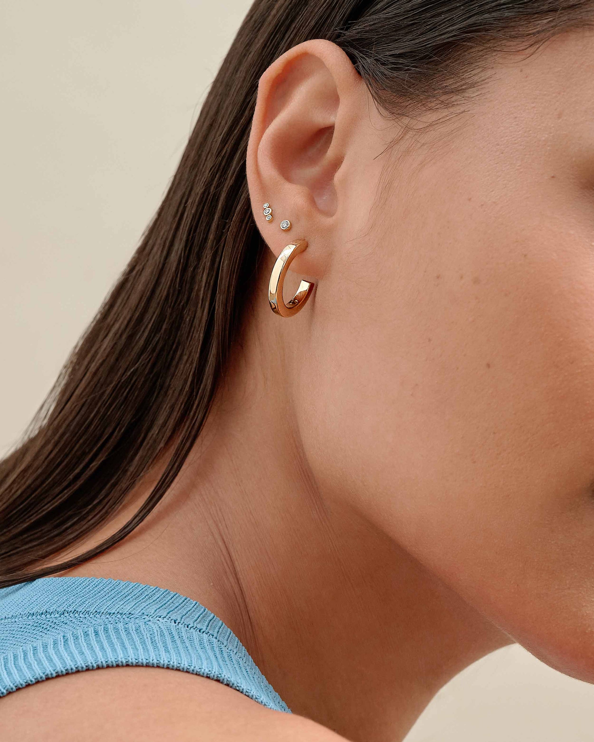 Medium Everyday Hoops - Gold – EDGE of EMBER