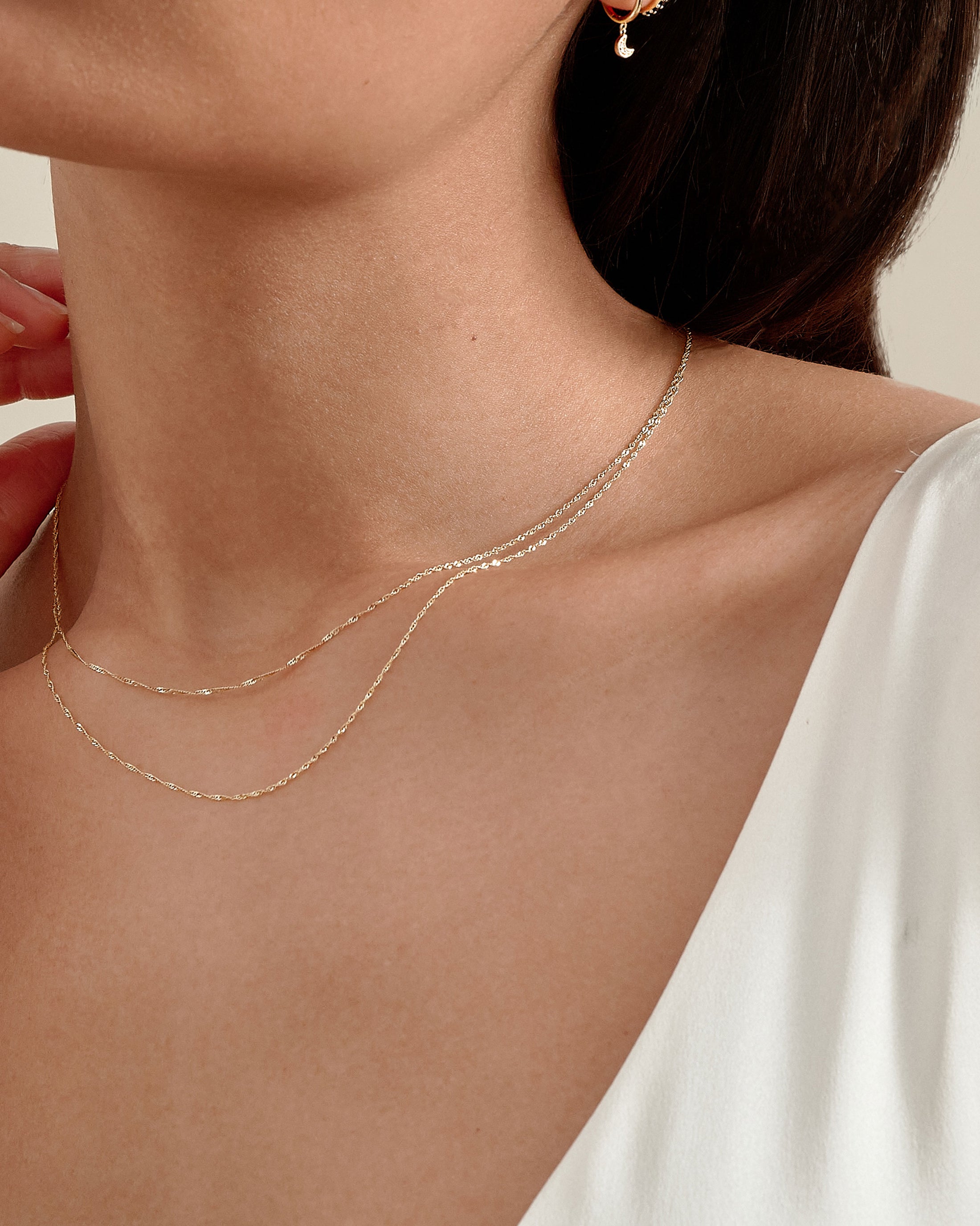 Belle Fine Chain Necklace | Solid Gold Solid Yellow Gold – Edge of Ember