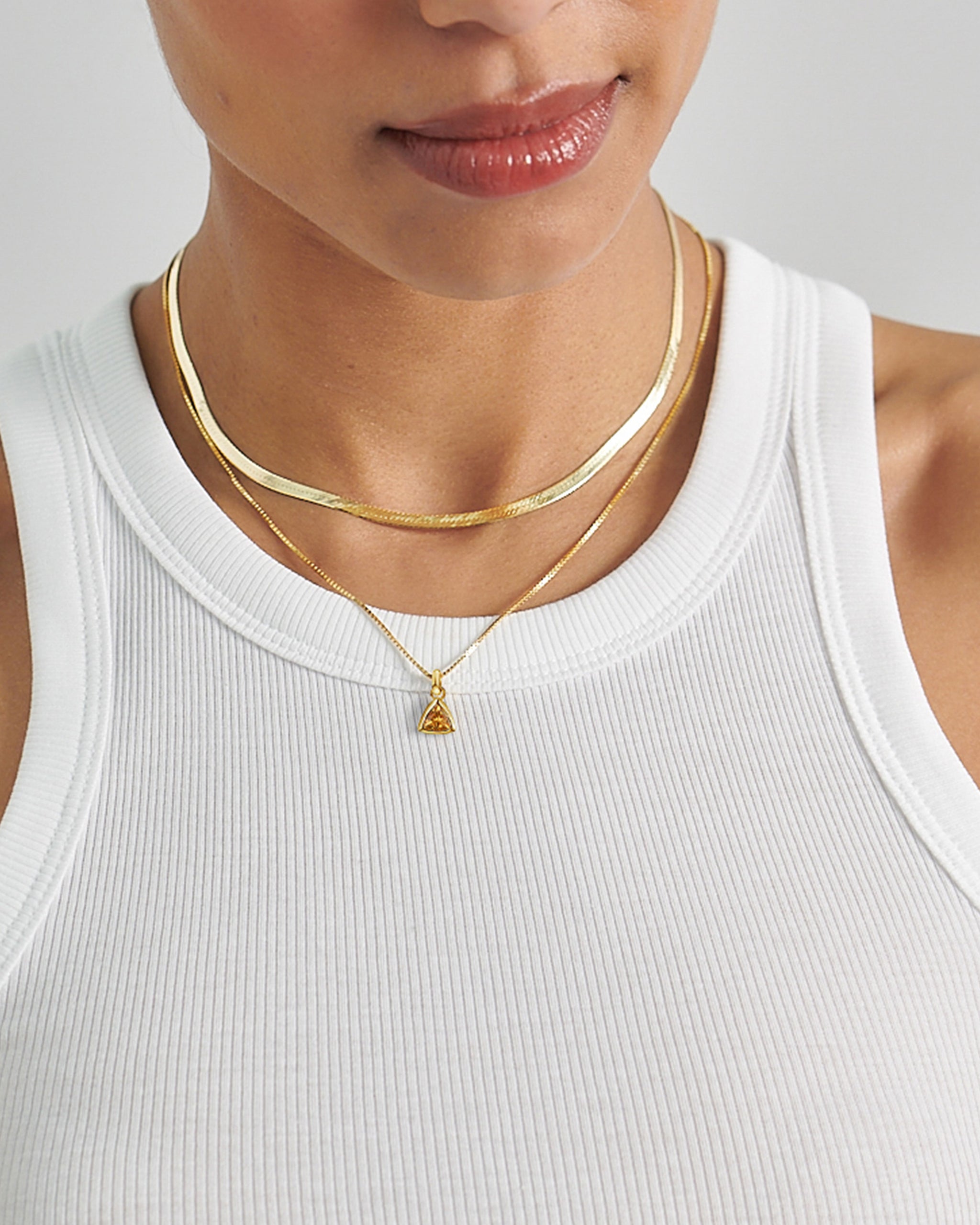 Citrine November Birthstone Necklace | 18k Gold Plated – EDGE of EMBER