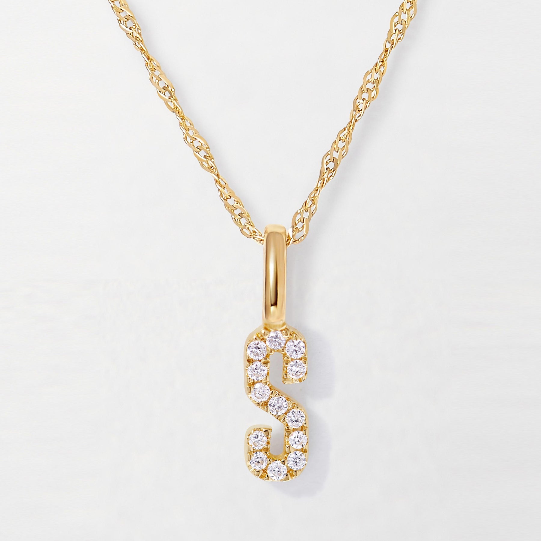 Diamond Initial Necklace – EDGE of EMBER