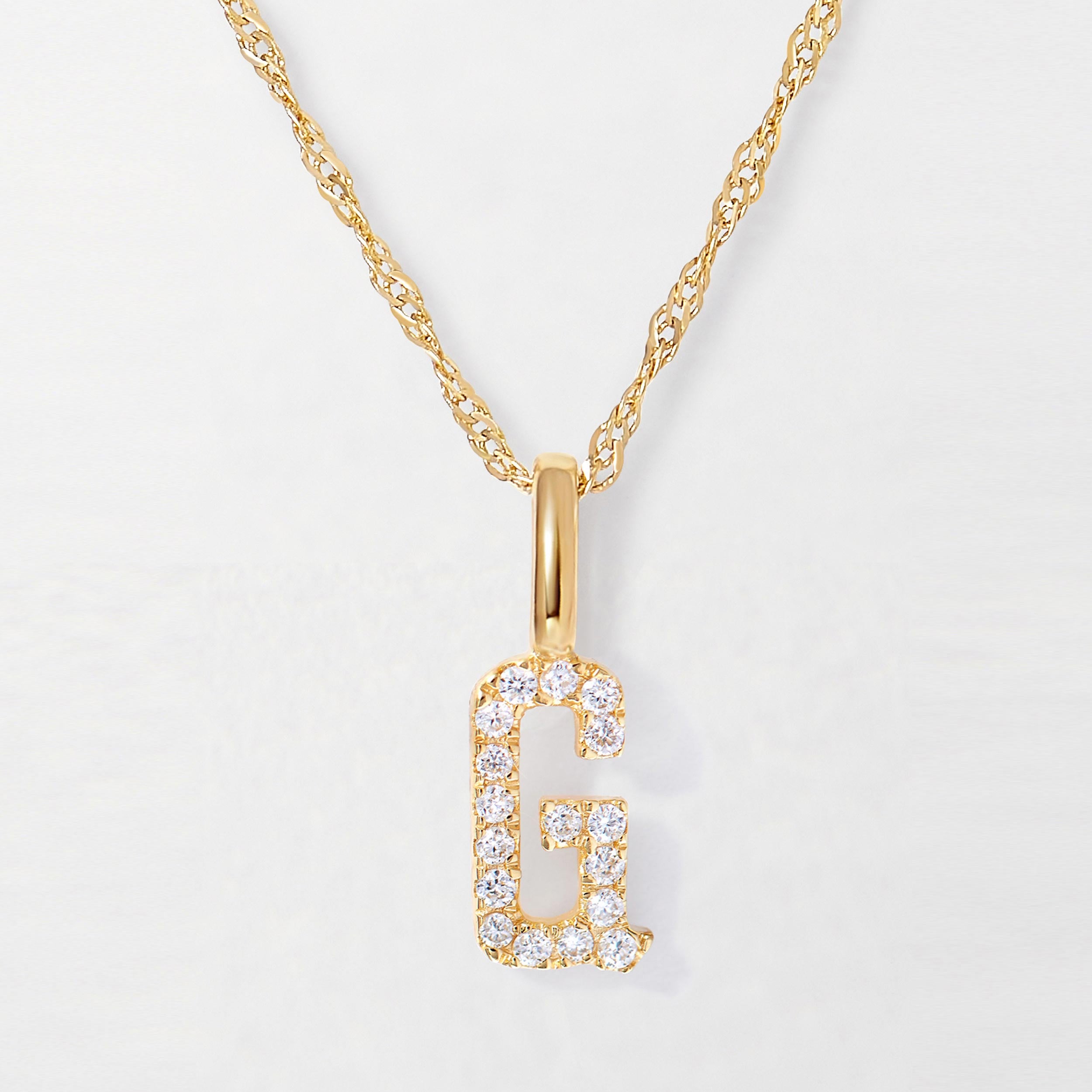 Diamond Initial Necklace – EDGE of EMBER