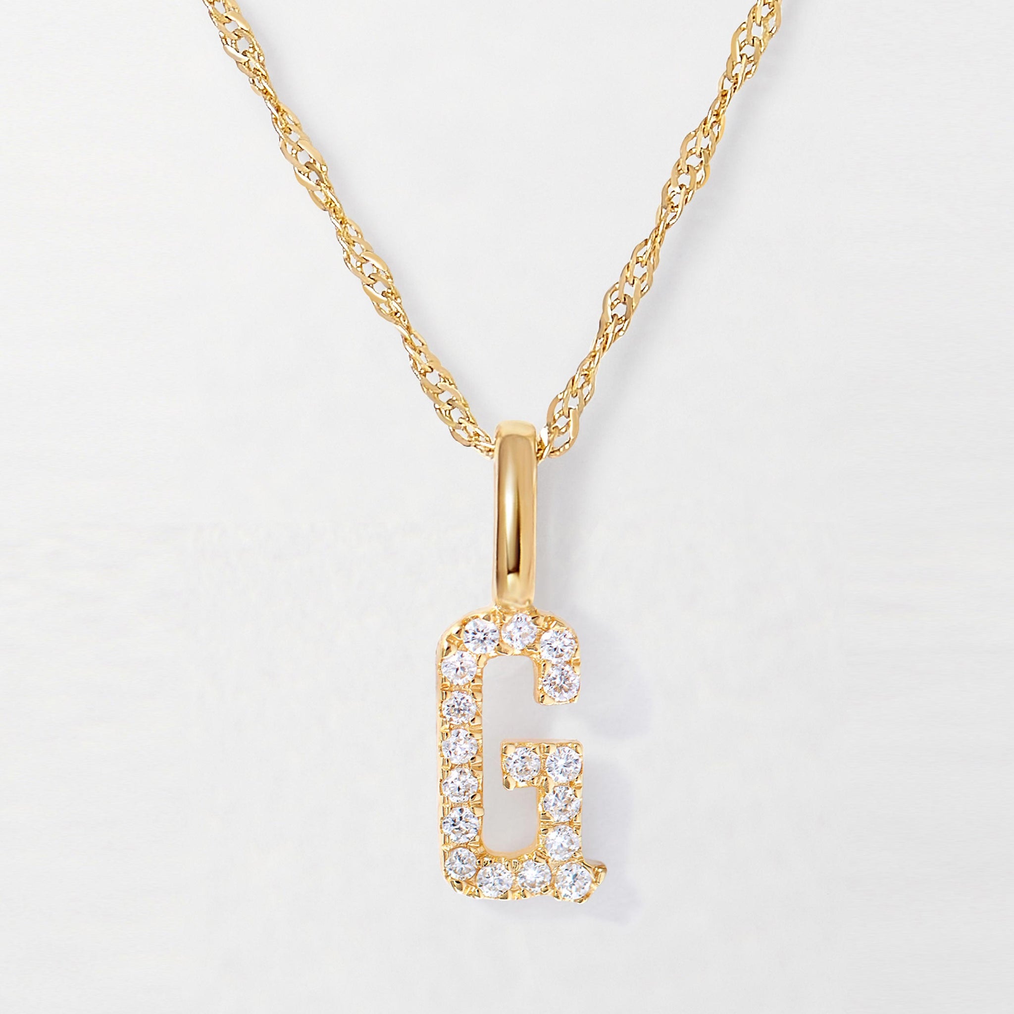 Diamond Initial Necklace – EDGE of EMBER