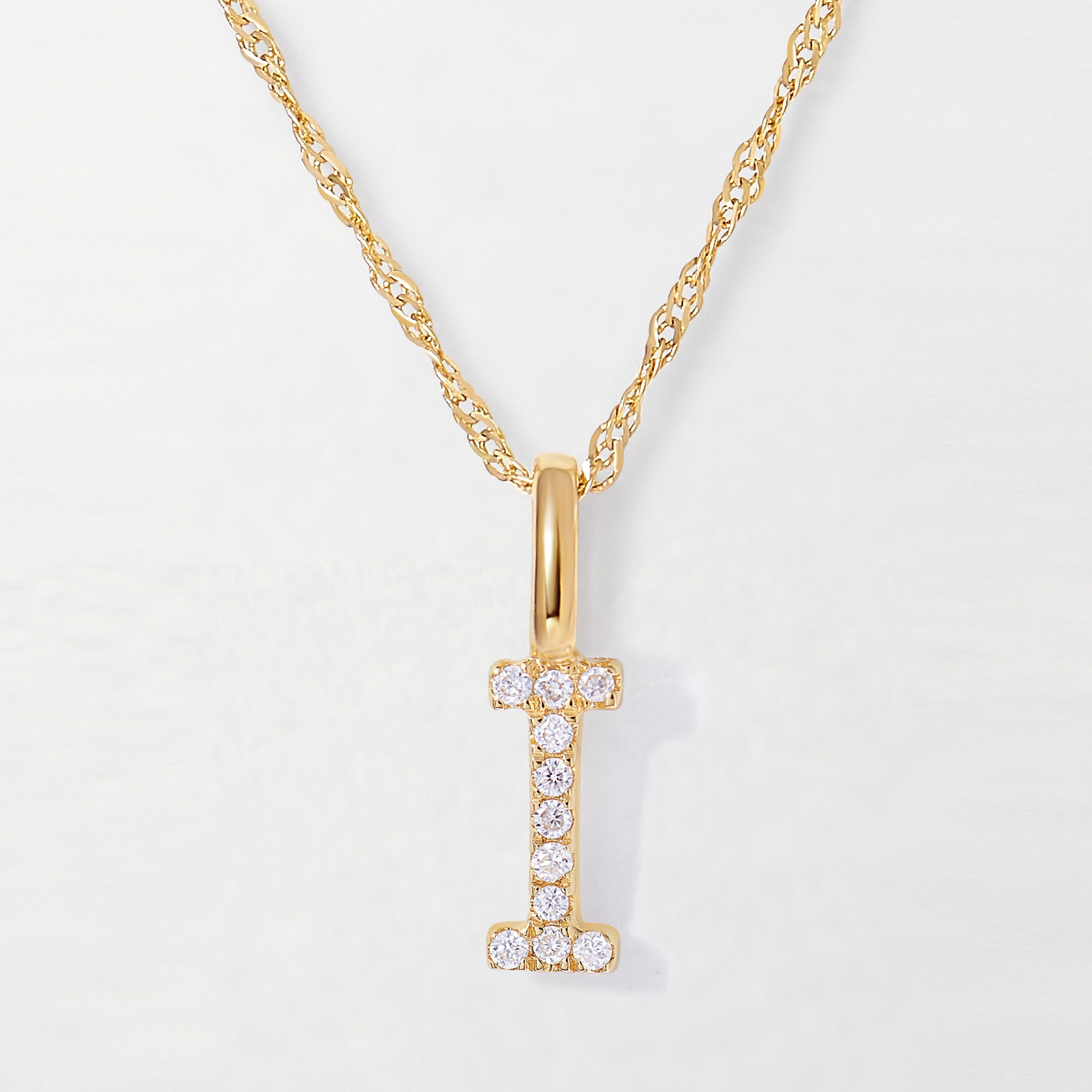 Diamond Initial Necklace – EDGE of EMBER