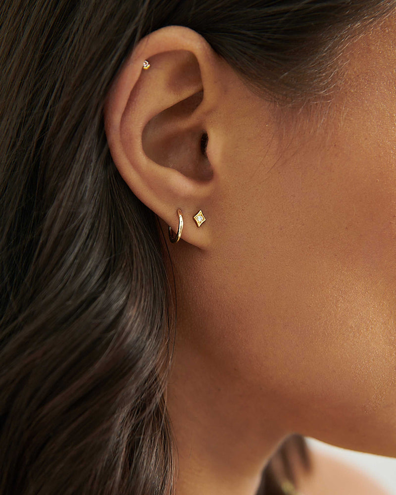 Moon Diamond Piercing Earring – EDGE of EMBER