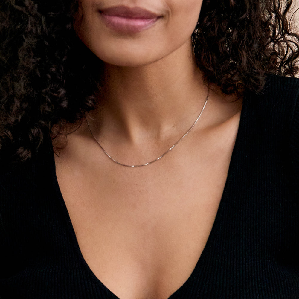 Sterling Silver Ball Beaded Simple Classic Chain – EDGE of EMBER