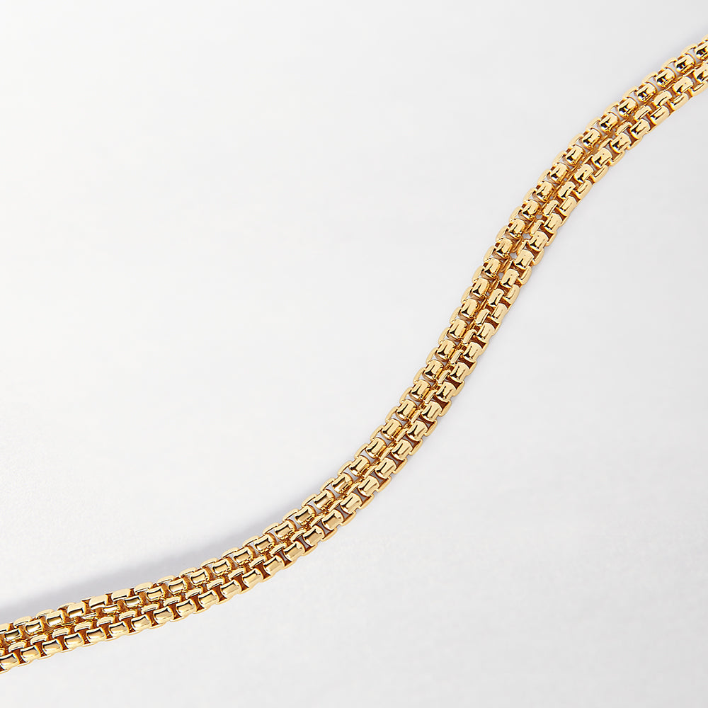 Rounded Box Chain Necklace - Gold – EDGE of EMBER