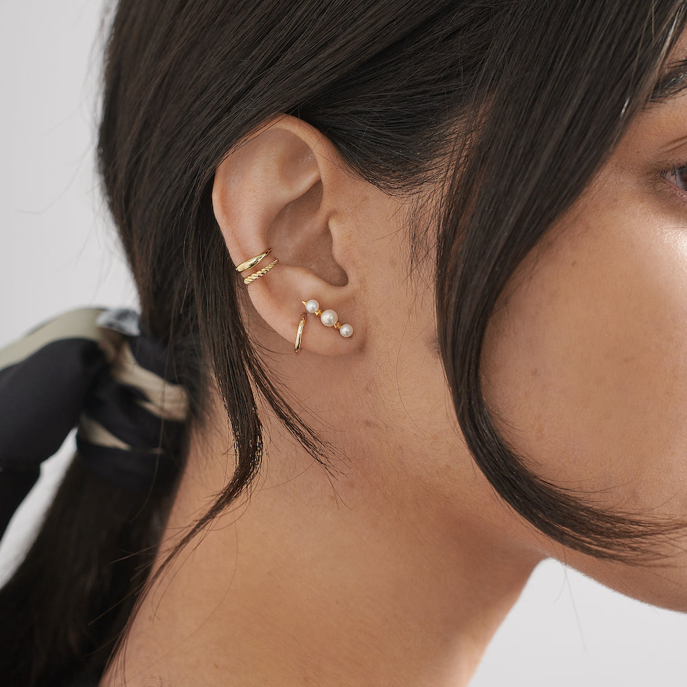 Twist Gold Designer Earcuff | 18k Gold Plated – EDGE of EMBER